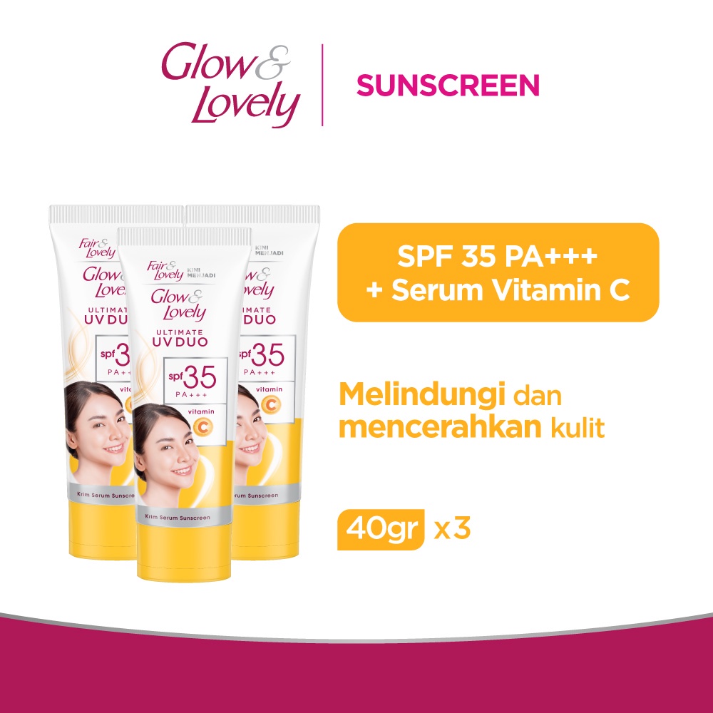 Jual Buy 3 Glow & Lovely Ultimate UV Duo Krim Vit C 40gr Get a Chance to Win Philips Earphone ...