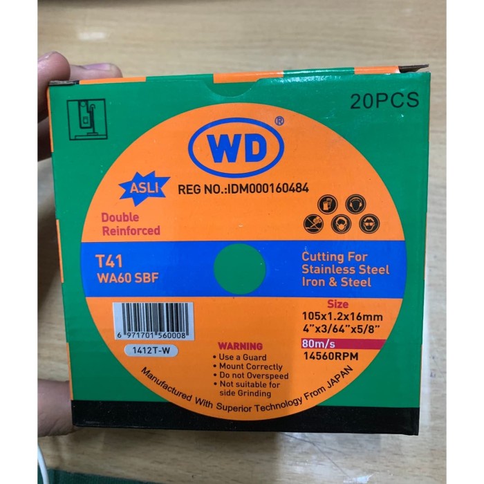 Jual BATU GURINDA POTONG WD 4 INCH / CUTTING WHEEL 4 INCH #ORIGINAL ...