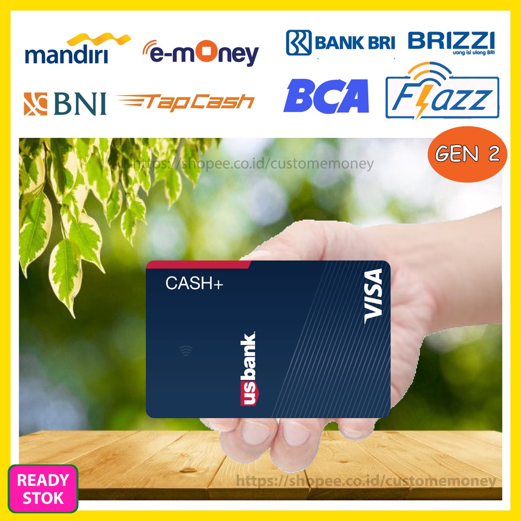 Jual KARTU EMONEY DESIGN US BANK VISA KARTU ETOLL E-MONEY MANDIRI FLAZZ ...