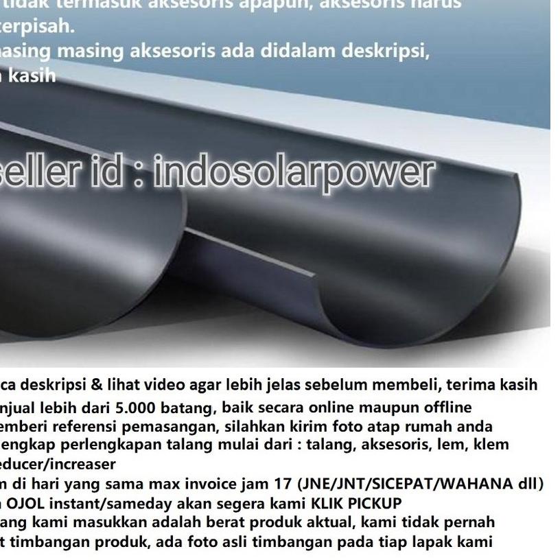 Jual ⅎ LANGGENG 8" TALANG Air PVC 8 Inch 4 meter 4m setengah 1/2 ...