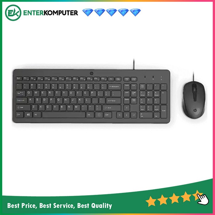 Jual HP 150 Wired Combo Mouse and Keyboard | Shopee Indonesia