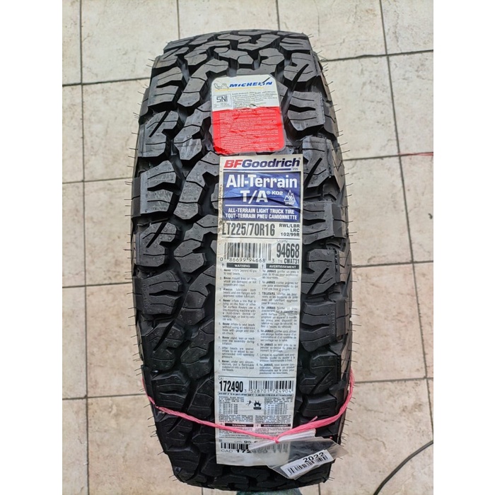 Jual Ban Mobil BFGoodrich All-Terrain T/A KO2 Size 225/70 R16 Ban ...