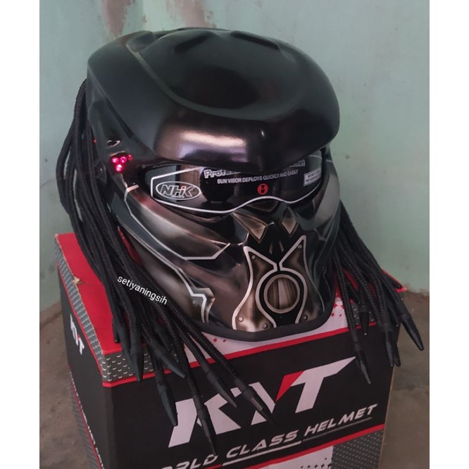 Jual helm predator black | Shopee Indonesia