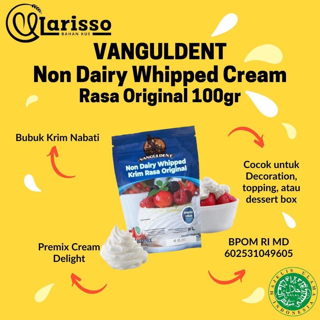 Jual VANGULDENT NON DAIRY WHIPPED KRIM RASA ORIGINAL 100GR WHIP KRIM WHIPPED CREAM WIPPY CREAM ...