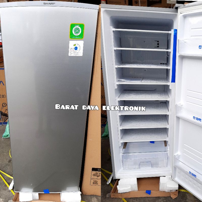 Jual SHARP Freezer 8 Rak FJM195NSS Upright Freezer Es Batu - Silver ...