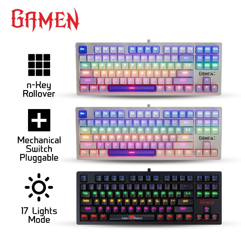 Jual KEYBOARD GAMING WIRED GAMEN TITAN II Mechanical Pluggable Switch ...
