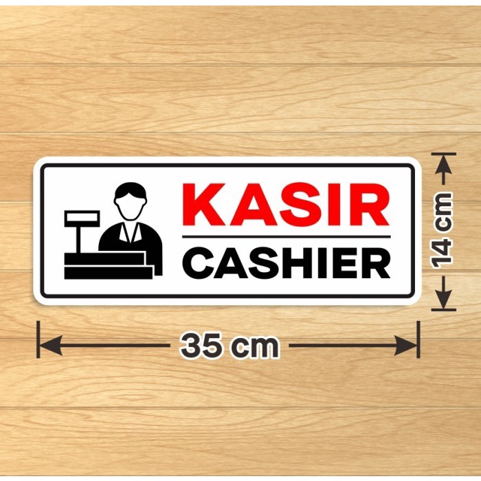 Jual Sticker Marka Sign Kasir Stiker Vinyl Kaca Pintu Dinding Cashier ...