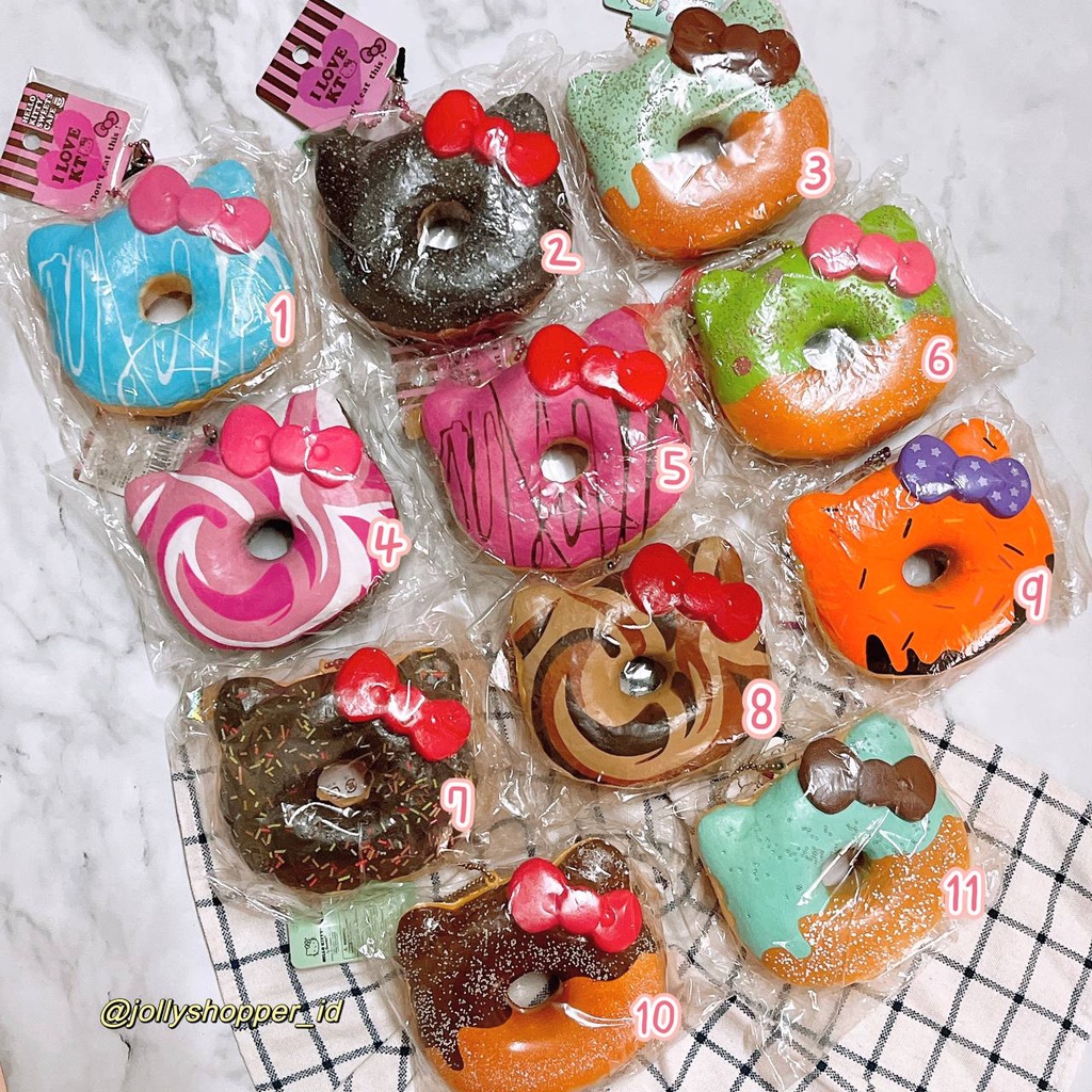 Jual [READY STOCK] Koleksi Hello Kitty Donut Squishy Besar SANGAT RARE!! / Licensed Sanrio BNIP ...