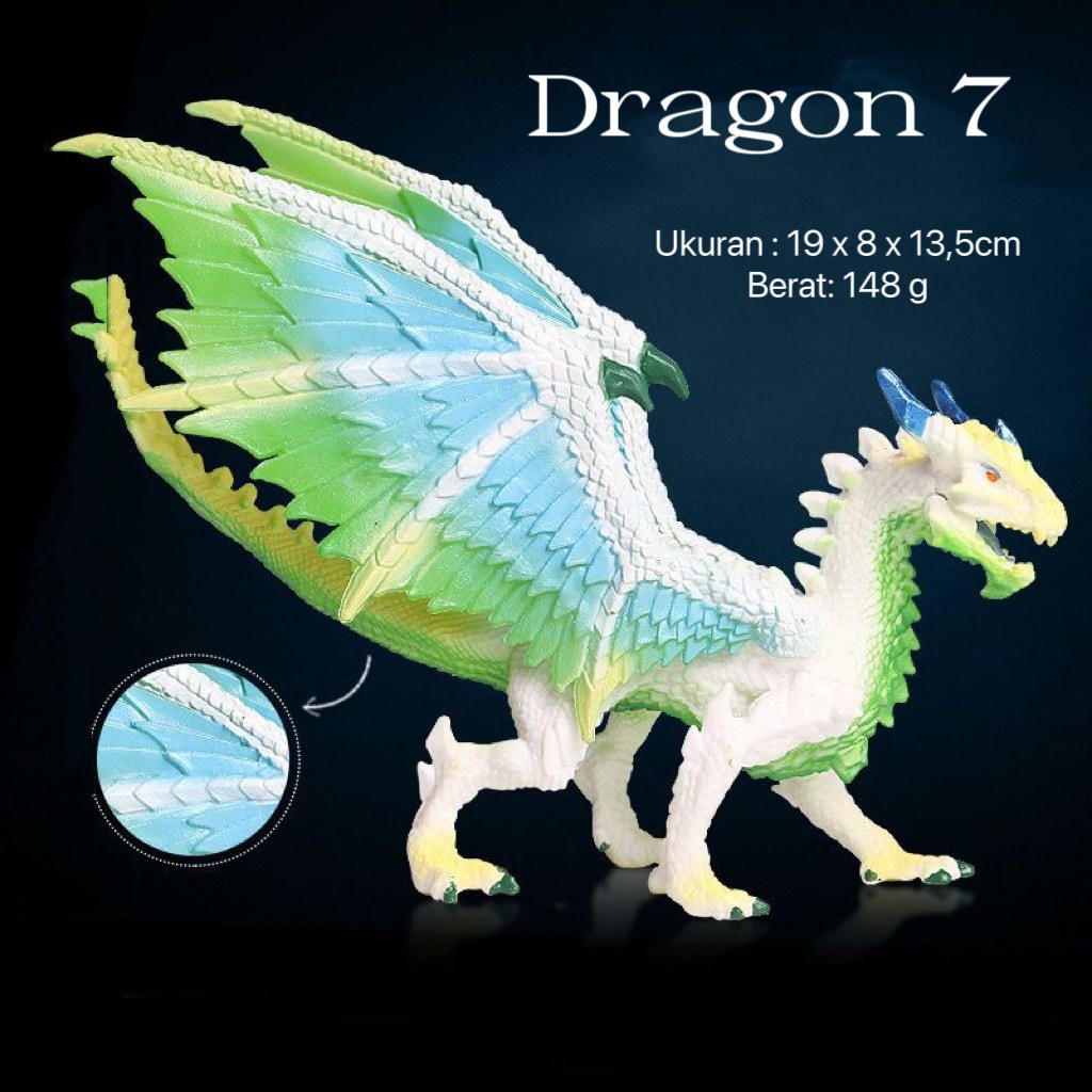 Jual Mainan Figurin Naga Terbang Dragon Dinosaurus Realistis Bahan PVC ...