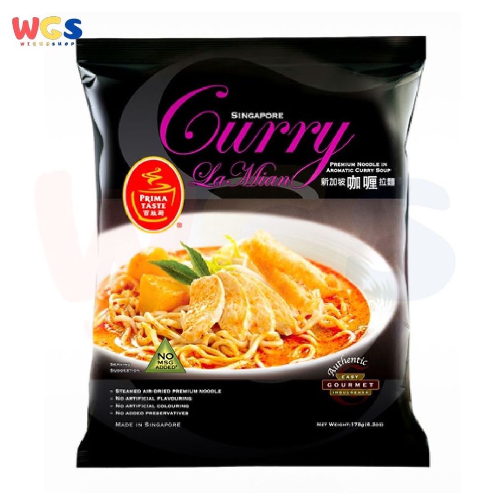 Jual Prima Taste Singapore Curry La Mian Instant Noodles 178g – Mi Kari ...