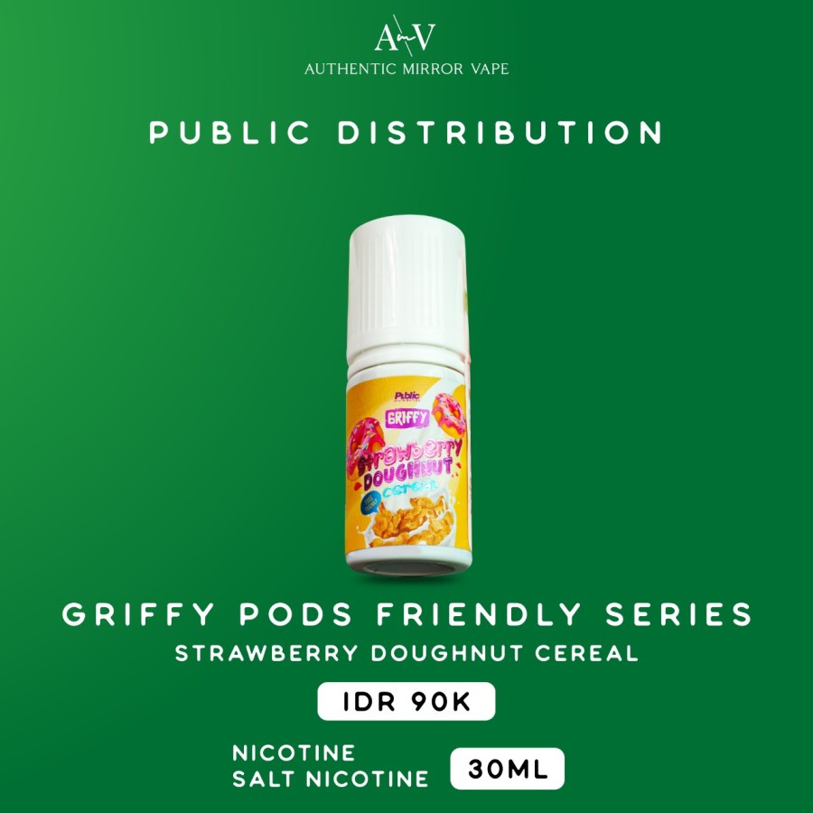 Jual Griffy Strawberry Doughnut Cereal Pods Friendly 30ML by Public ...