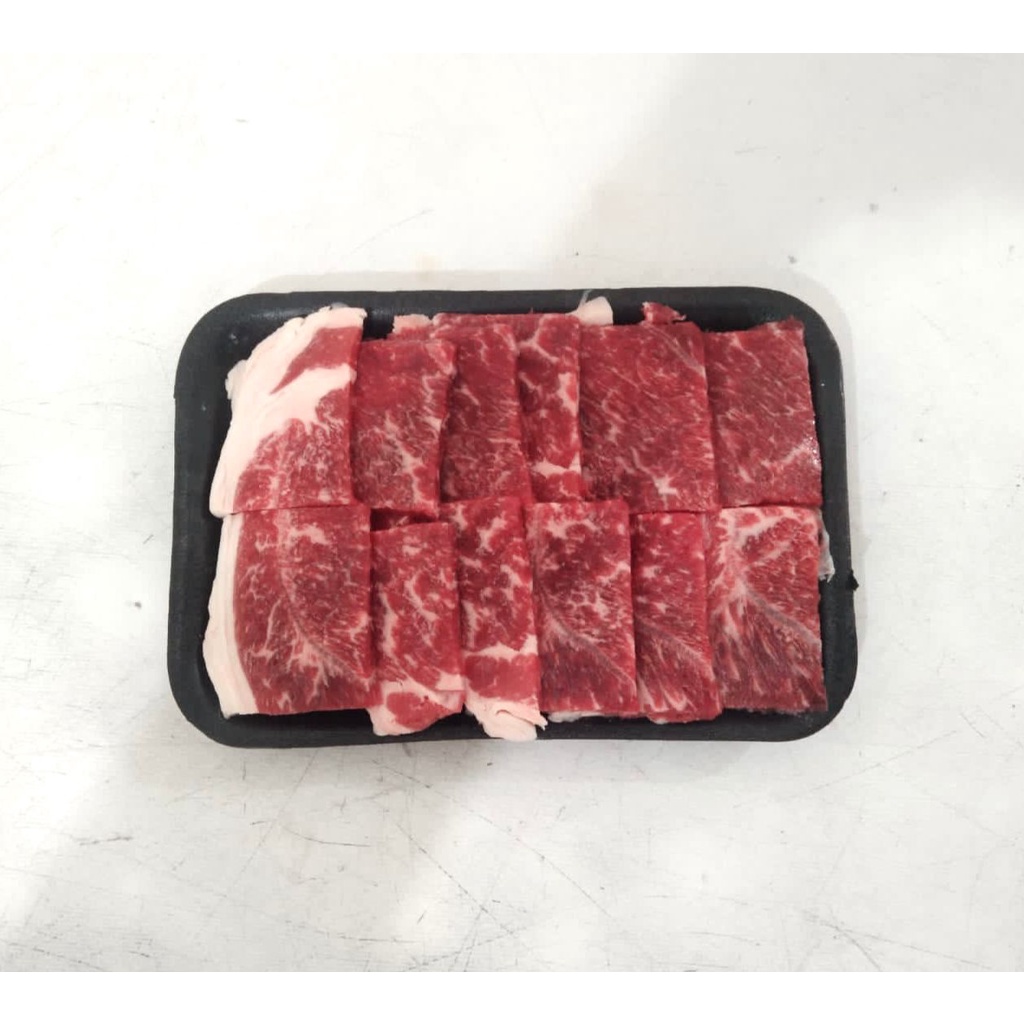 Jual Daging Sapi US Prime Wagyu Bolar Blade Yakiniku Cut | Shopee Indonesia