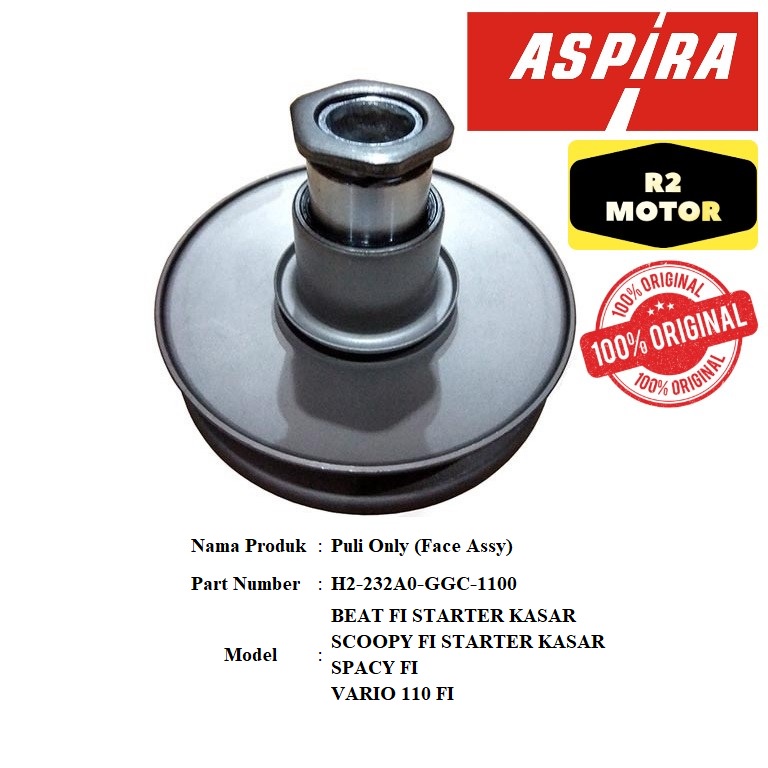 Jual PULLEY PULI ONLY GGC ASPIRA BEAT SCOOPY SPACY FI STARTER KASAR ...