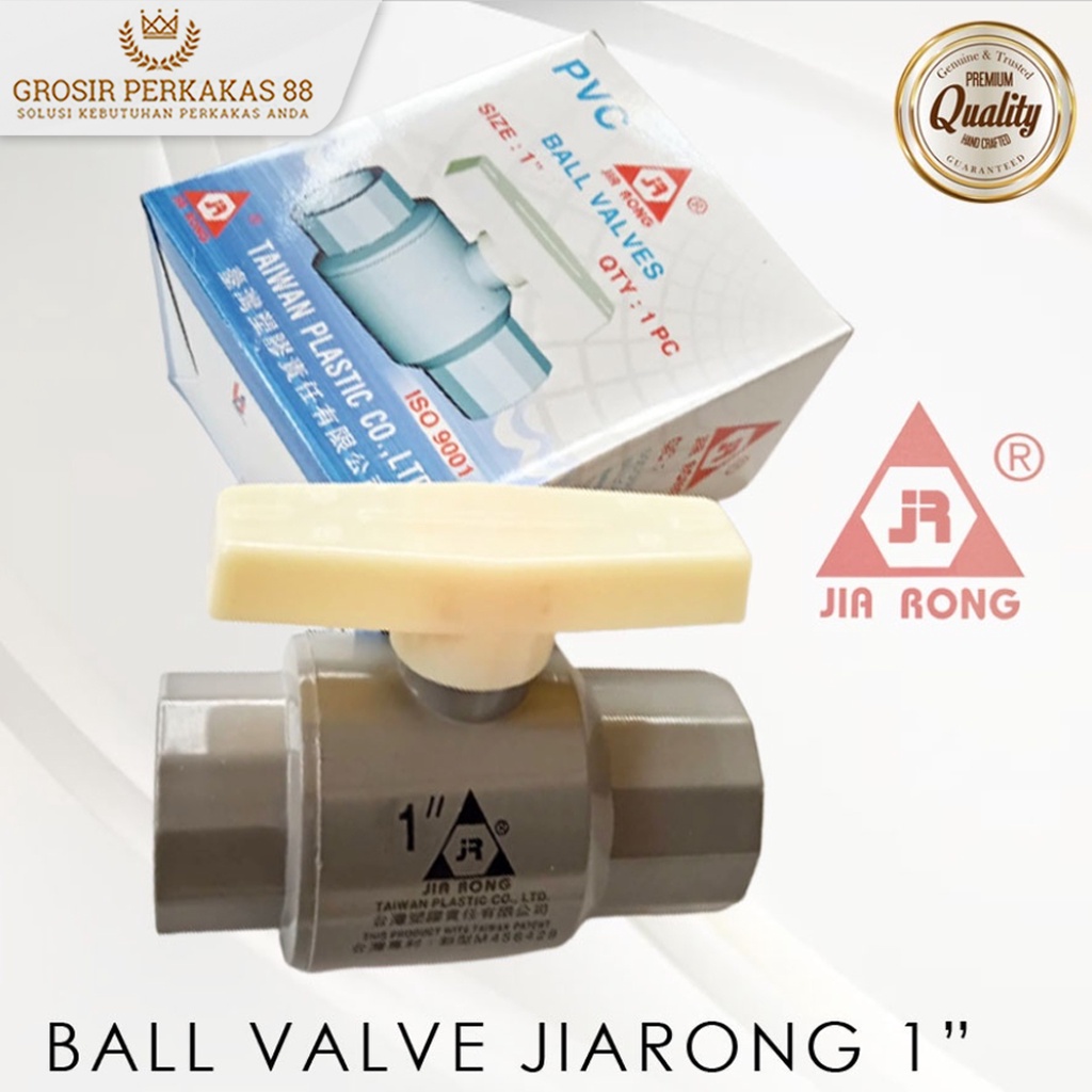 Jual Ball Valve Pvc Stop Kran Jiarong 1 inch | Shopee Indonesia