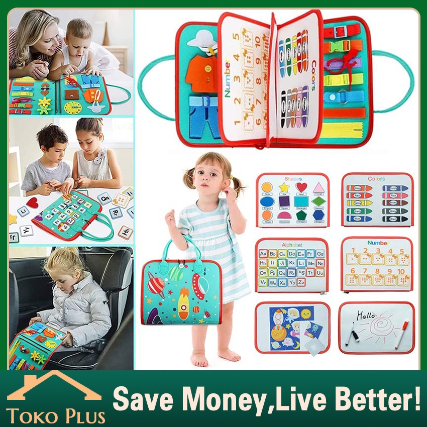 Jual Mainan Edukasi Montessori Busy Board Papan Belajar Kognitif Bayi ...