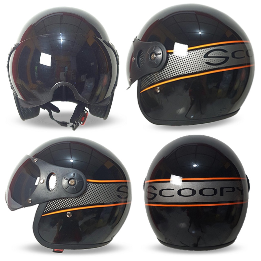 Jual helm scoopy warna hitam | Shopee Indonesia