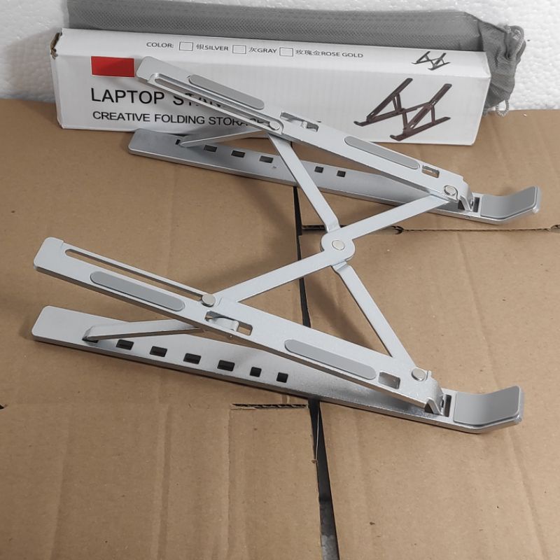 Jual Laptop Stand FULL ALUMINIUM + Anti Slip FBS Meja Laptop Lipat Portable Laptop Standing ...