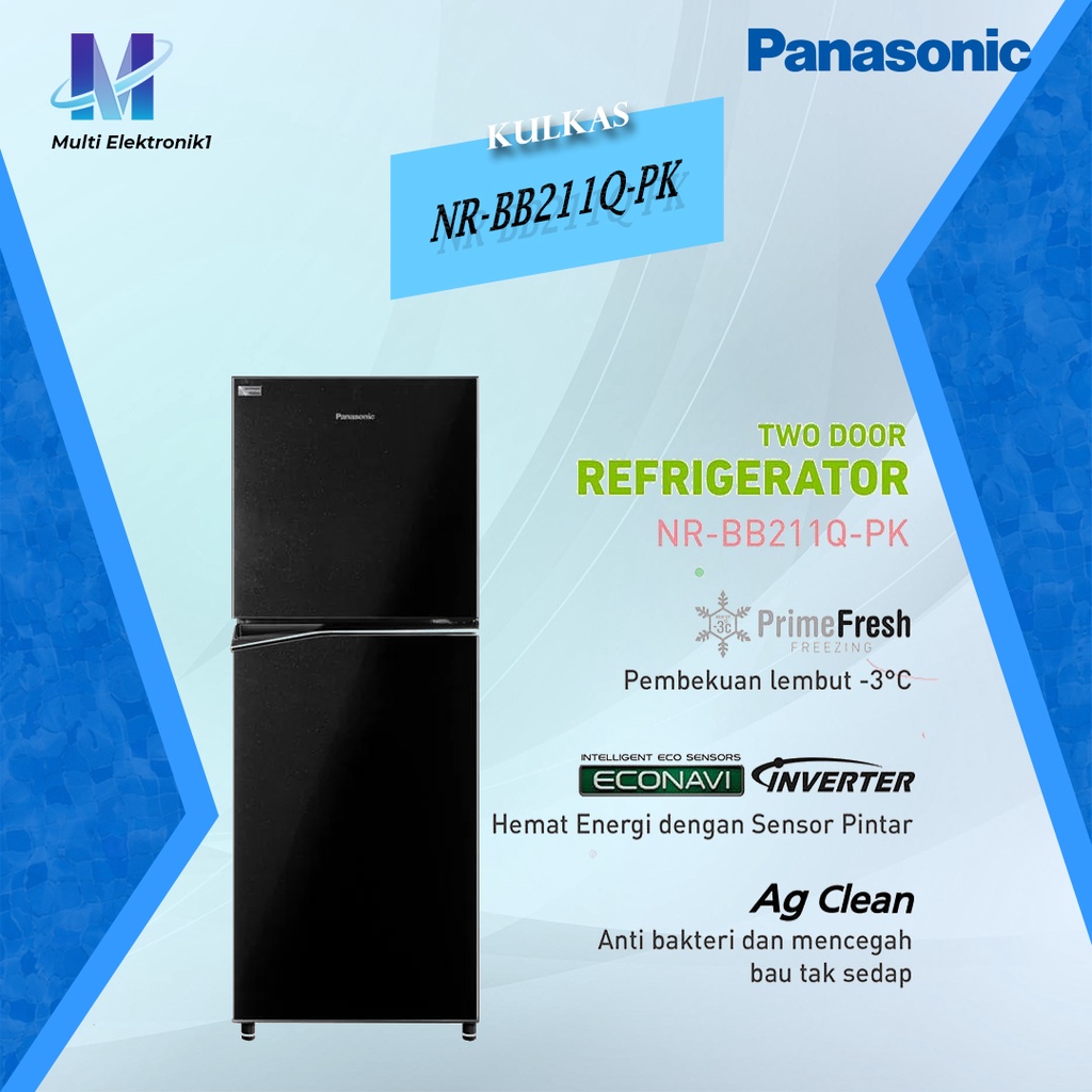 Jual Panasonic NR-BB211Q-PK Kulkas 2 Pintu + Inverter + Prime Fresh ...