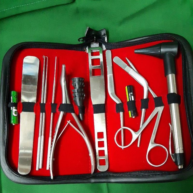 Jual THT Set Alat THT Instrument THT Dengan Otoskop dan Tongue Spatel ...