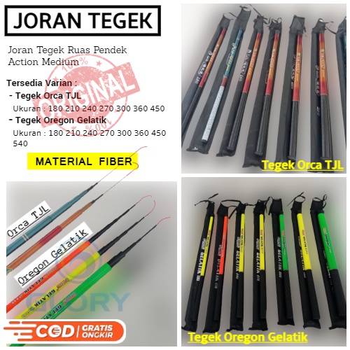 Jual Joran Tegek Ruas Pendek Orca Tjl Dan Oregon Gelatik Set Kolong ...