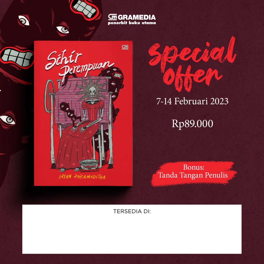 Jual NOVEL SIHIR PEREMPUAN EDISI TTD - Intan Paramaditha | Shopee Indonesia