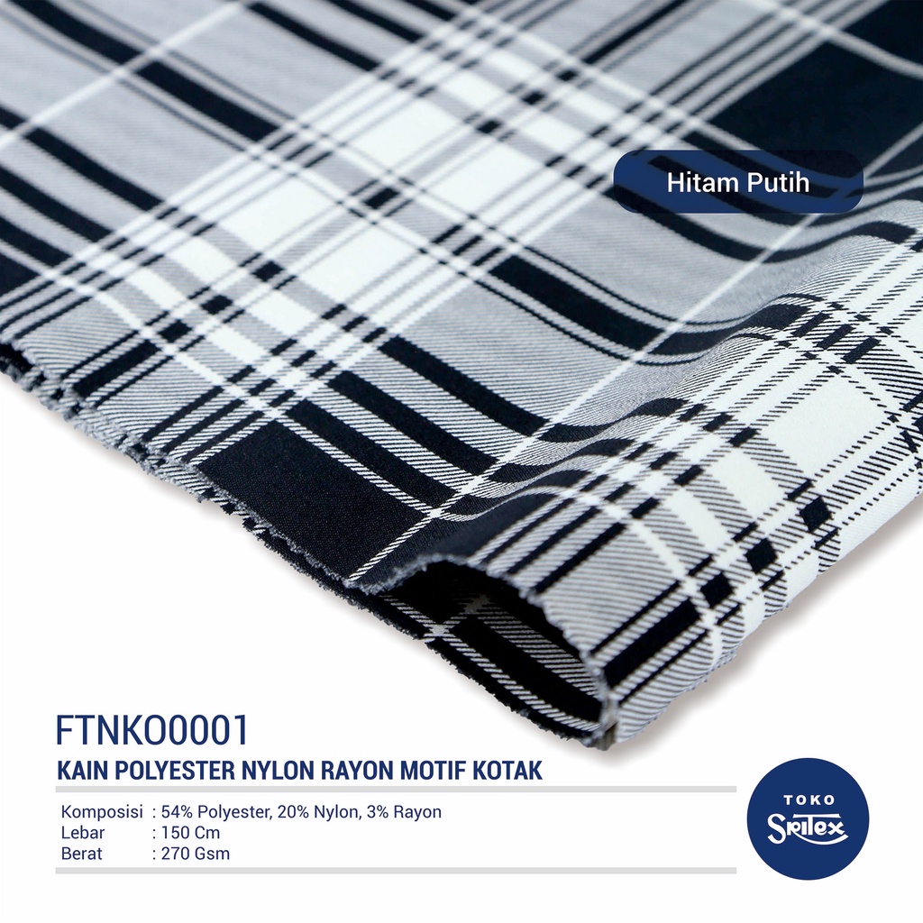 Jual Toko Sritex Kain Tetron Nilon Print Kotak Tartan 0001 Premium ...