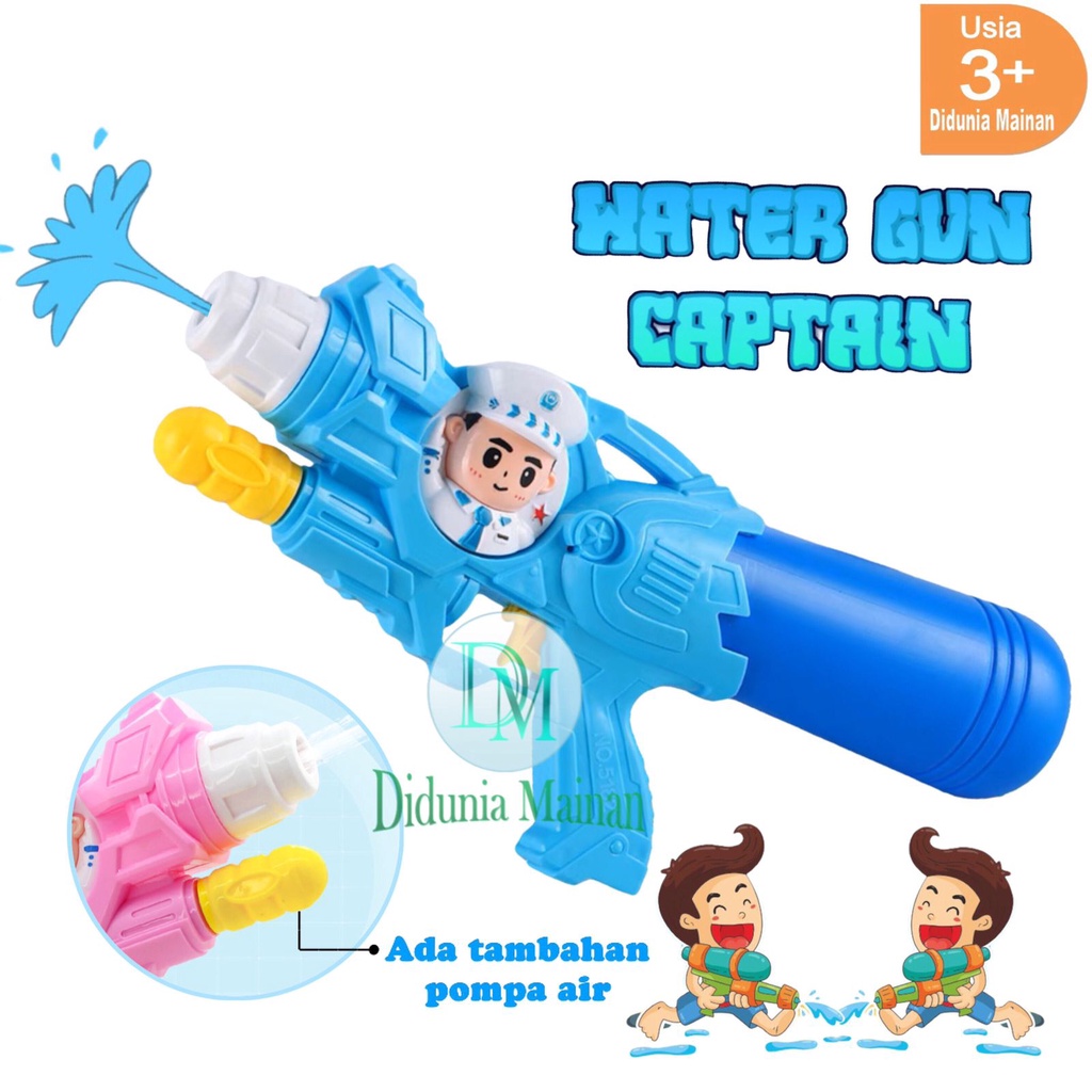 Jual Mainan tembak tembakan water gun anak pistol air captain besar | Shopee Indonesia