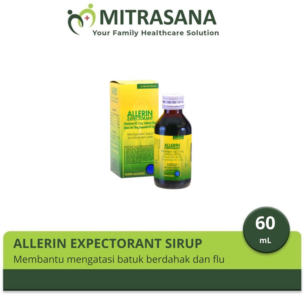 Jual Allerin Expectorant Sirup 60 mL - Membantu Meredakan Batuk ...