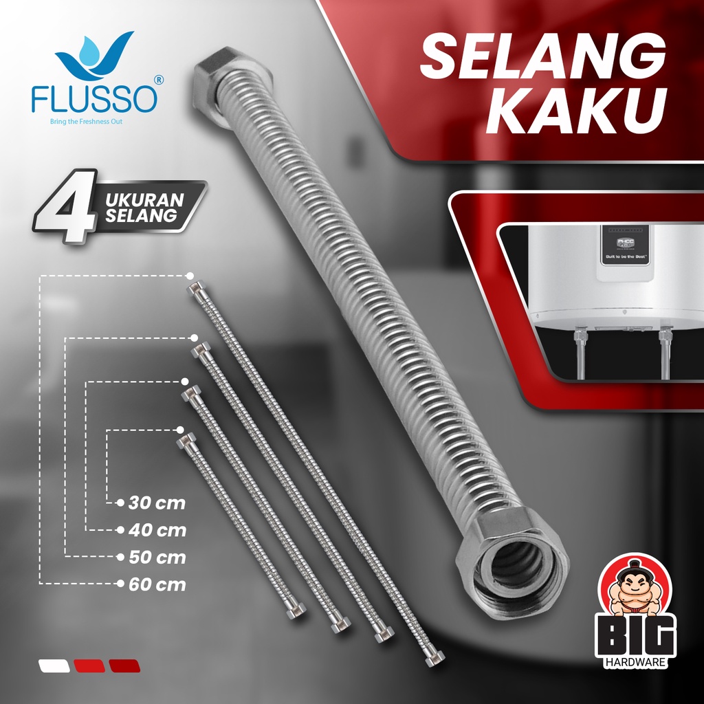 Jual Flusso Selang Flexible Fleksibel Kaku Air Panas Dingin Hose Water ...