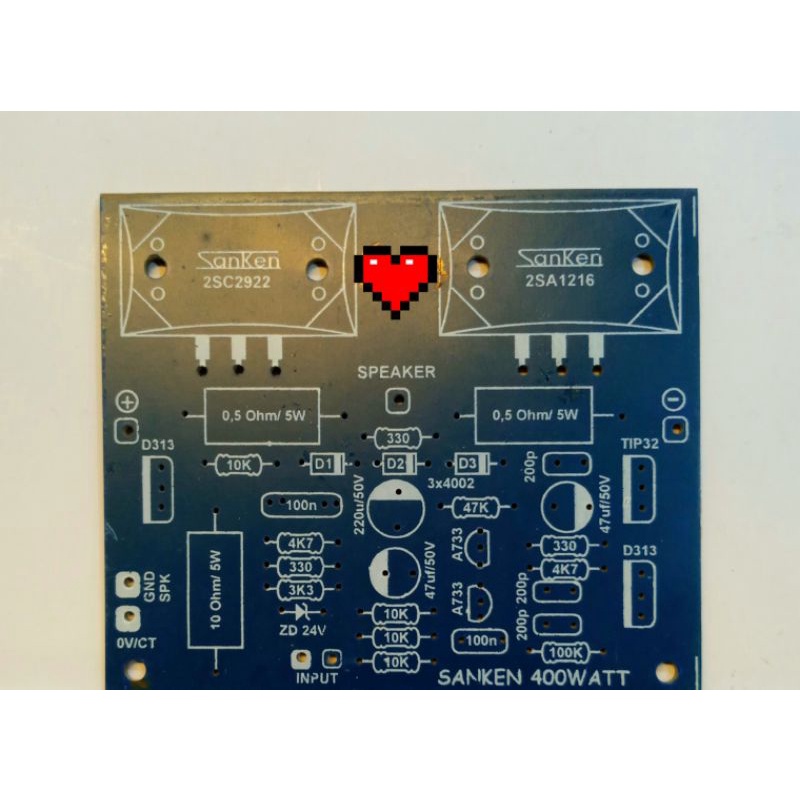 Jual pcb power amplifier sanken 400 wat mono | Shopee Indonesia