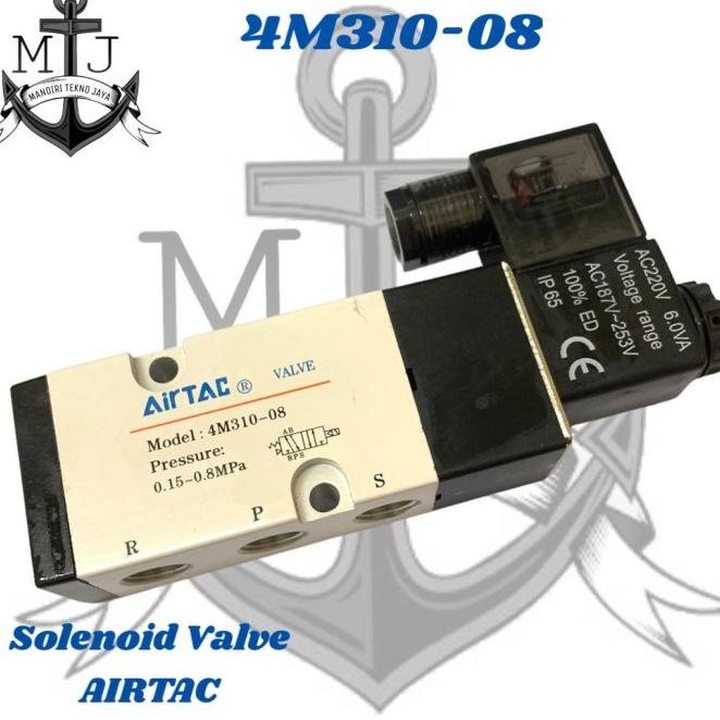 Jual Solenoid Valve 4M310 08 | 4M310 10 Airtac 220V Ac/ 24V Dc/ 110V Ac | Shopee Indonesia