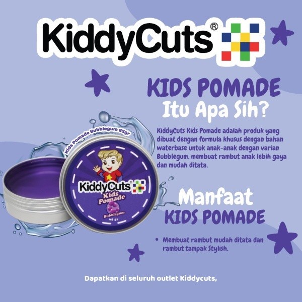 Jual KIDDYCUTS KIDS POMADE BUBBLE GUM/MINYAK RAMBUT ANAK 65 GRAM ...