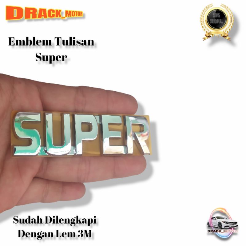 Jual EMBLEM TULISAN SUPER ORIGINAL SATUAN / LOGO EMBLEM TULISAN SUPER ...