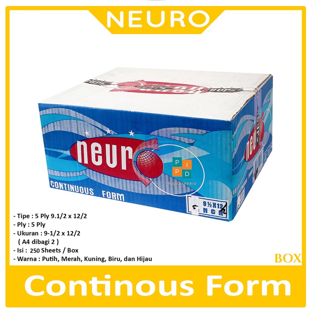 Jual NEURO - Continous Form 5 Ply 9 1/2 x 12/2 ( A4 dibagi 2 ) Ncr ...
