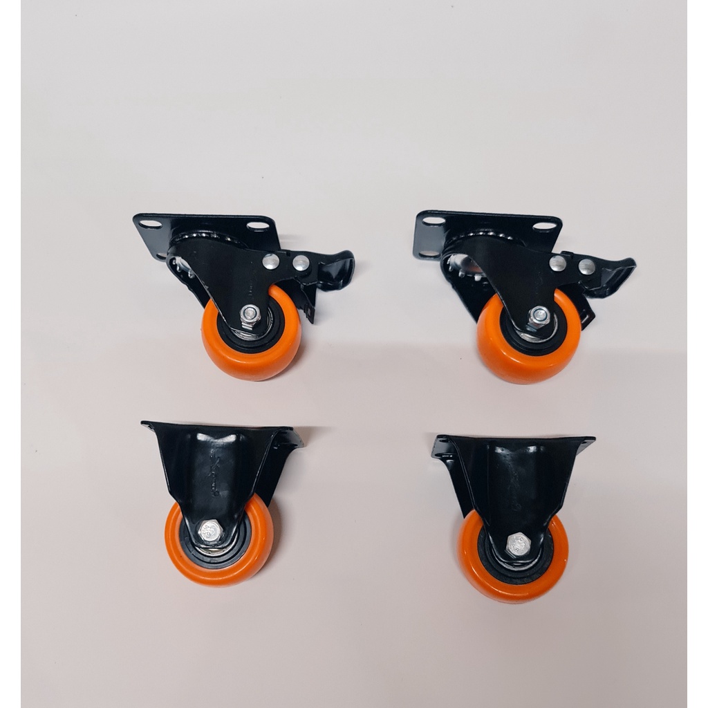 Jual Roda troley pu oren 2 inch taiwan 2rem 2mati (harga 4 roda ...