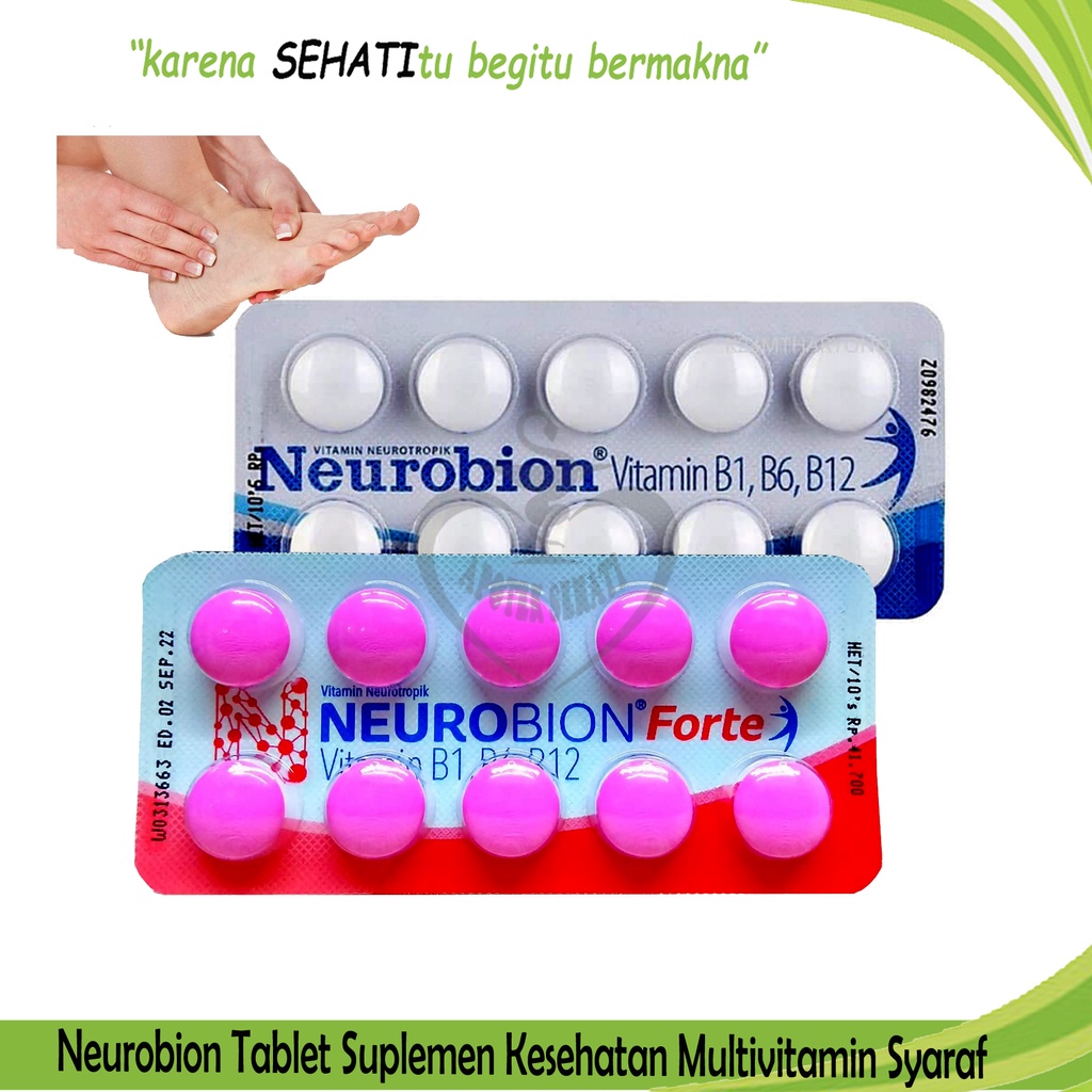 Jual NEUROBION TABLET PUTIH ISI 10 VITAMIN NEUROTROPIK KESEMUTAN ...