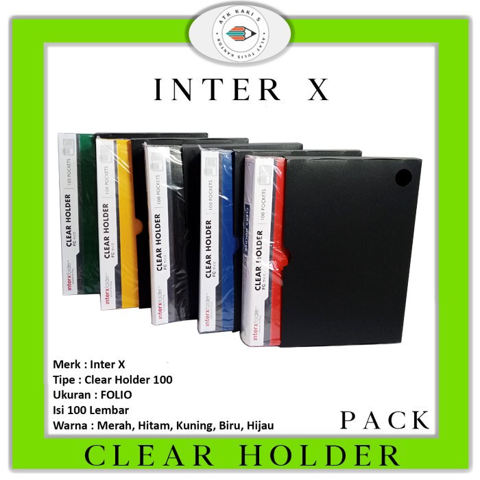 Jual Inter X - Clear Holder Folio Isi 100 Lembar + Cover Box Tebal ...