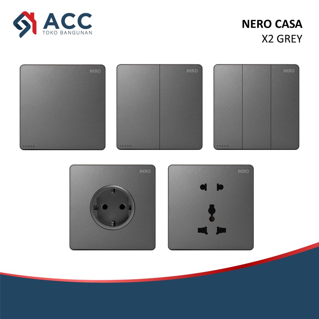 Jual NERO CASA X2 GREY SAKLAR STOP KONTAK | Shopee Indonesia