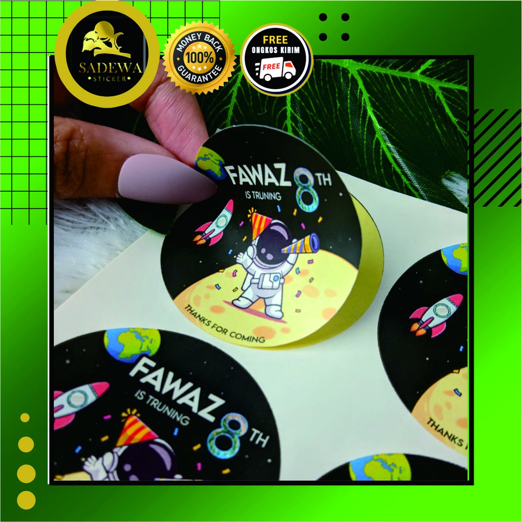 Jual Sticker Ulang Tahun Stiker Label Ultah Anak Bulat Stiker Undangan ...