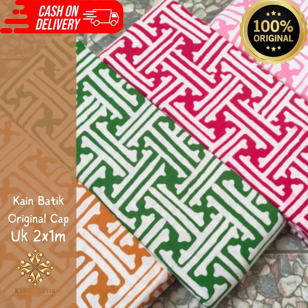 Jual Kain Batik Cap Motif Abstrak Garis Garis Ready Banyak Warna ...