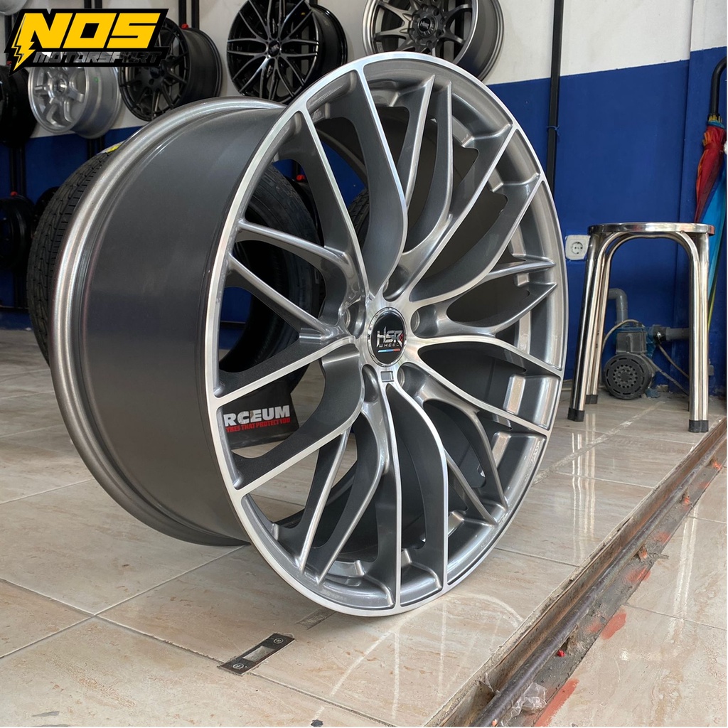 Jual VELG RACING HSR UNTUK MOBIL BMW, RING 20 LUBANG BAUT / PCD 5X120 LEBAR 8,5 / 9,5 WARNA GREY ...