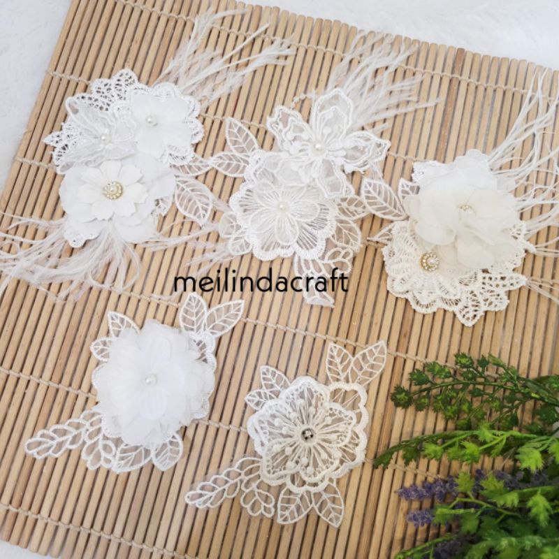 Jual SIMPLE FASCINATOR LOUISA AKSESORIS PENGANTIN WEDDING CROWN WHITE ...