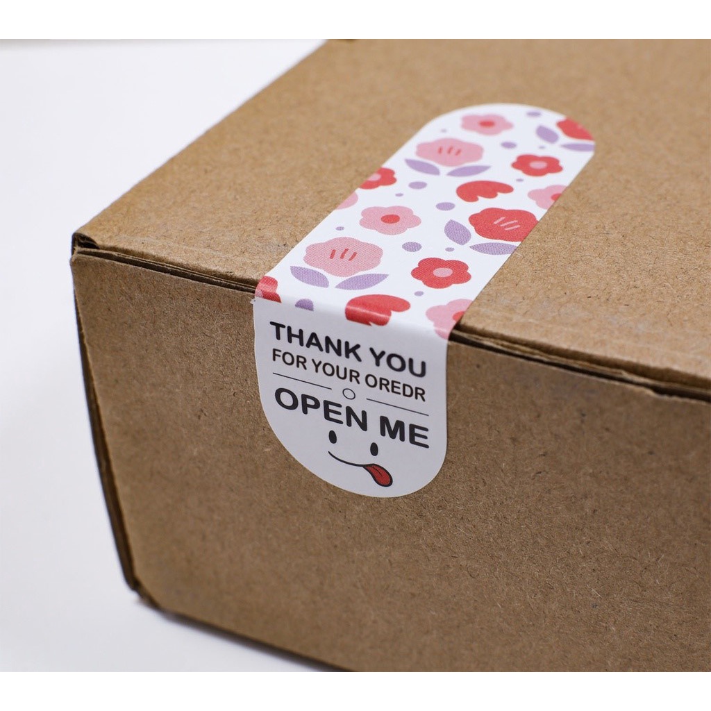 Jual SOM01 10 pcs/Lembar Stiker Label Open Me Thank You For Your Order ...