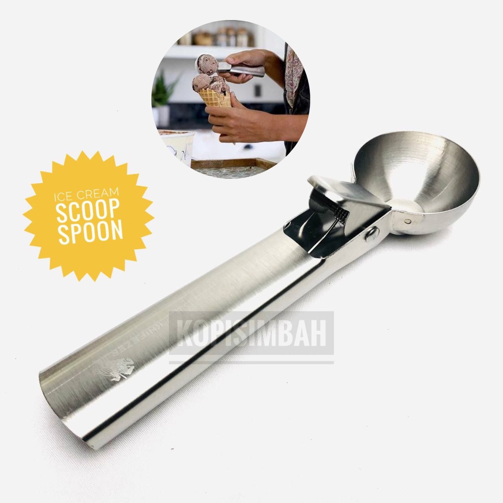 Jual Sendok Es Krim Stainless Ice Cream Scoop Spoon Premium sekop es krim stainless steel ...