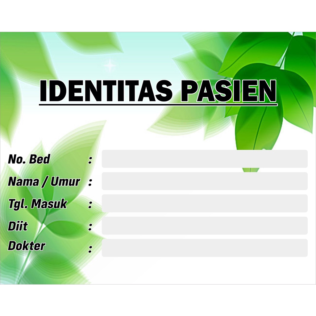 Jual IDENTITAS PASIEN 25x15 | Shopee Indonesia
