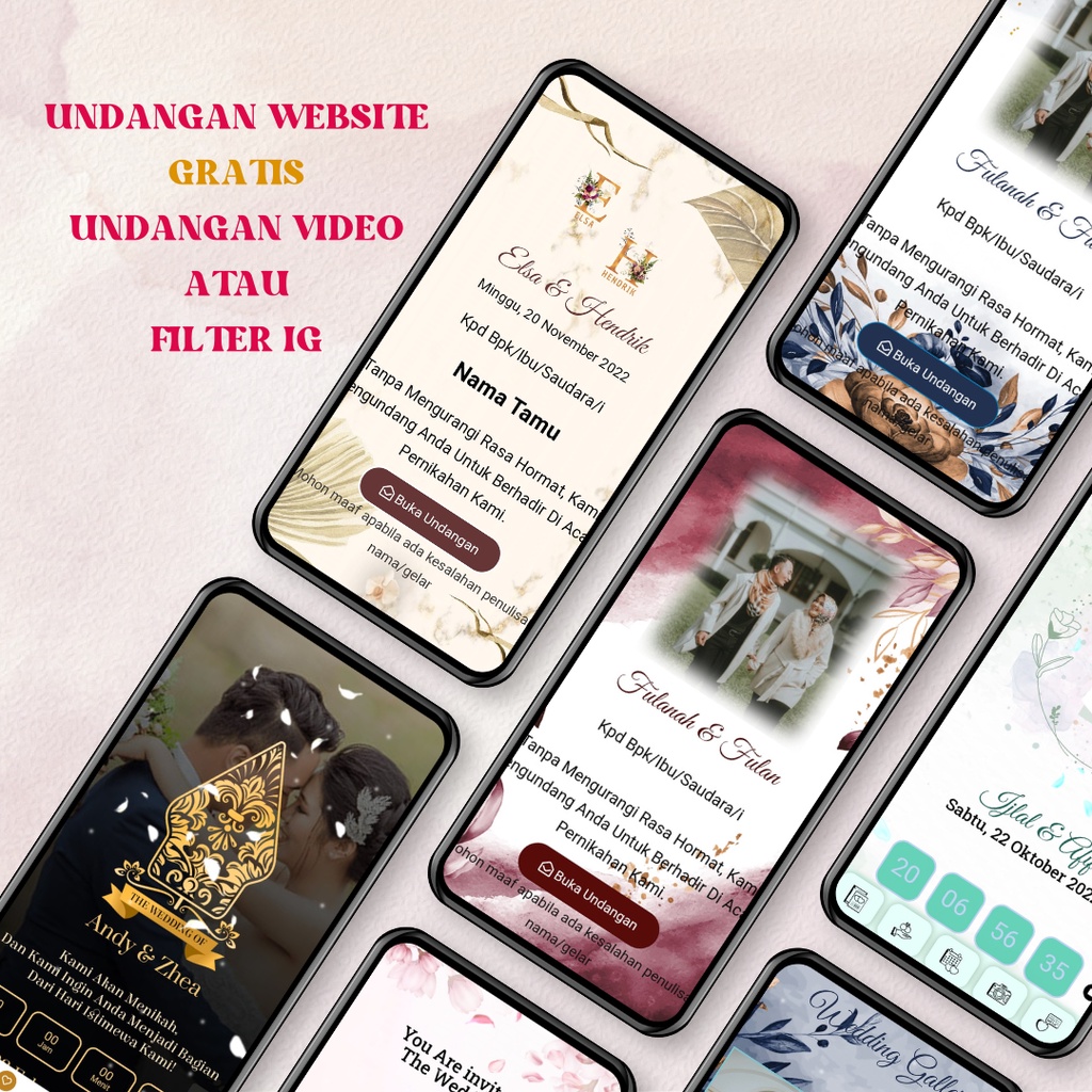 Jual UNDANGAN WEBSITE ️GRATIS UNDANGAN VIDEO / FILTER INSTAGRAM ️ 2 ...