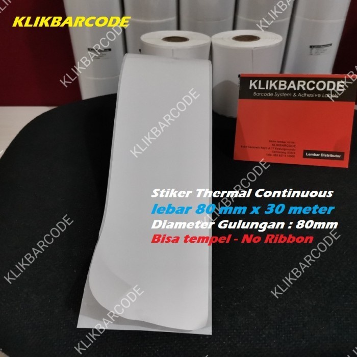 Jual LABEL STICKER - CASHIER PRINTER AUTO CUTTER THERMAL 80mm X 30 ...