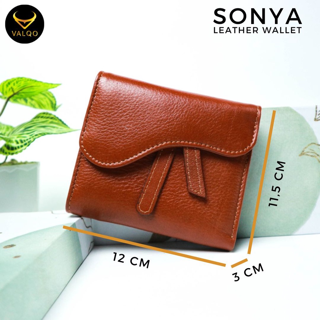 Jual VALQO - SONYA Dompet wanita kulit sapi lipat Dompet pendek Dompet ...