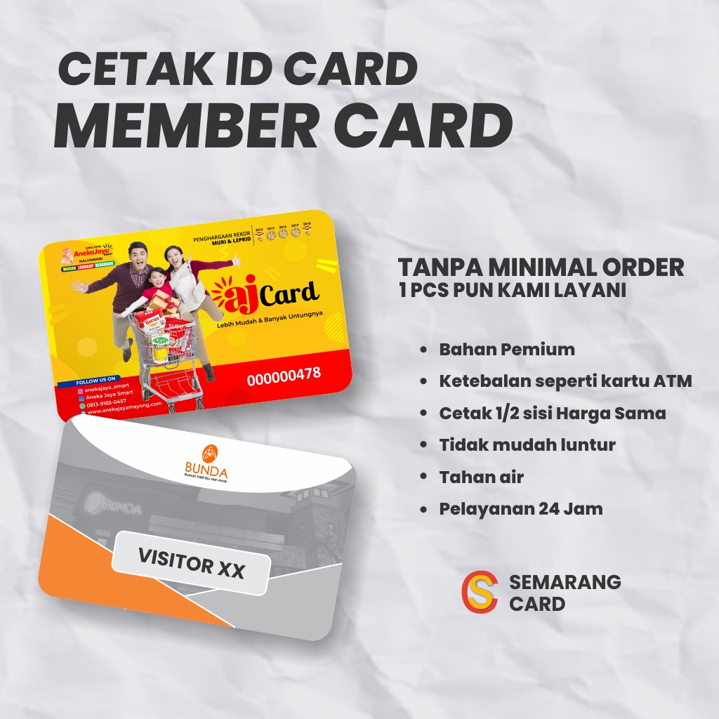 Jual CETAK ID CARD PVC Premium standart ATM / Kartu Member / Kartu ...