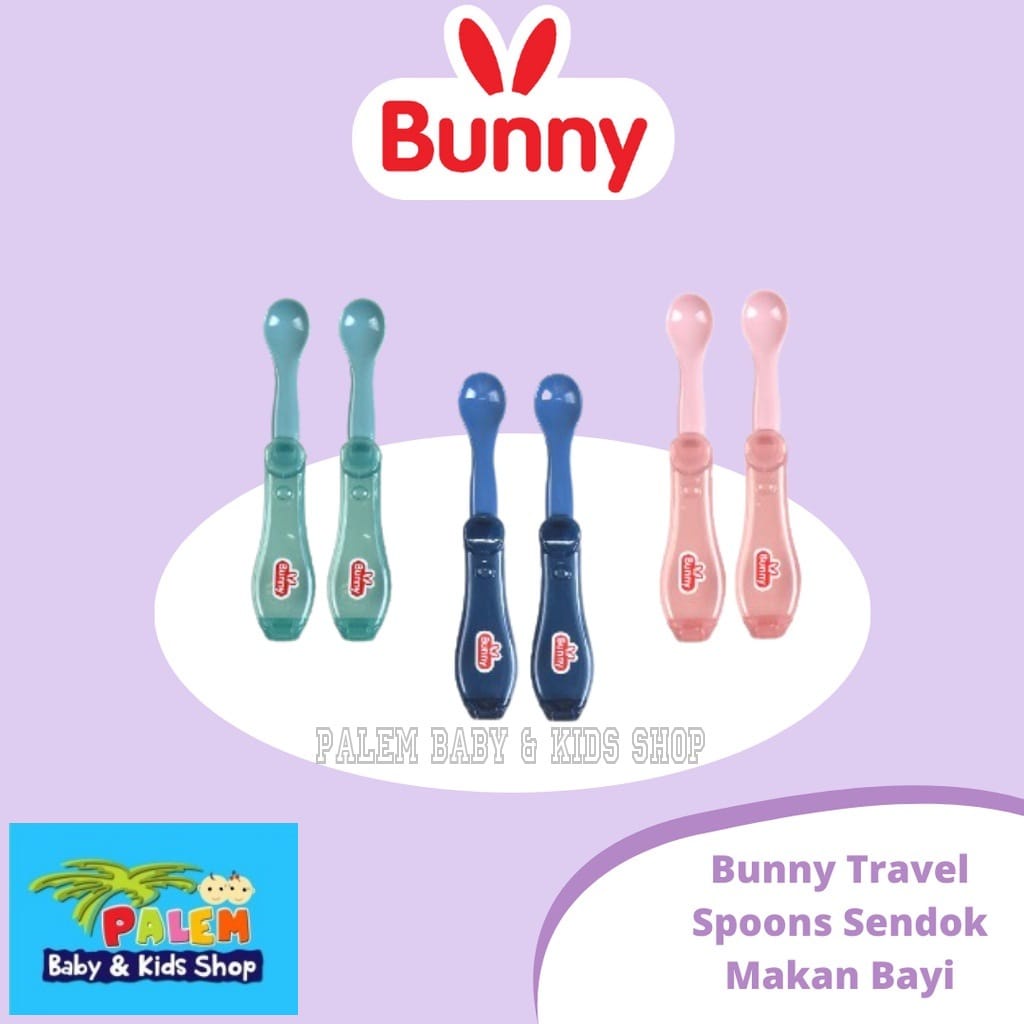 Jual Sendok Makan Bayi | Lusty Bunny Spoon Travel Set | Shopee Indonesia